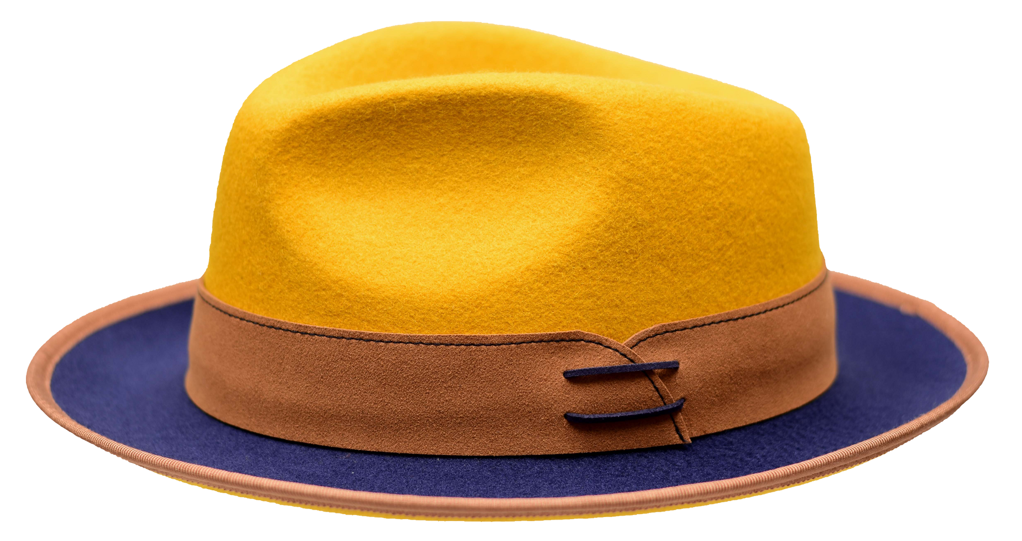 Bruno Capleo OU-855 The Outcast Fedora Mustard/NAVY/Cognac